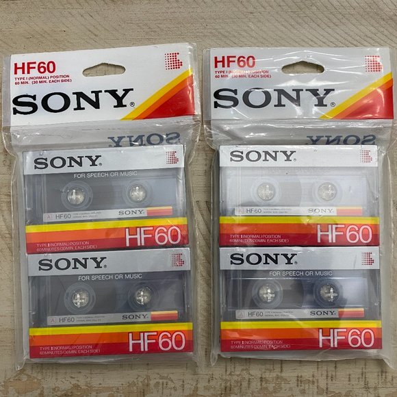 Sony | Media | Sony Hf 6 High Fidelity Blank Audio Cassette Tapes 60 ...